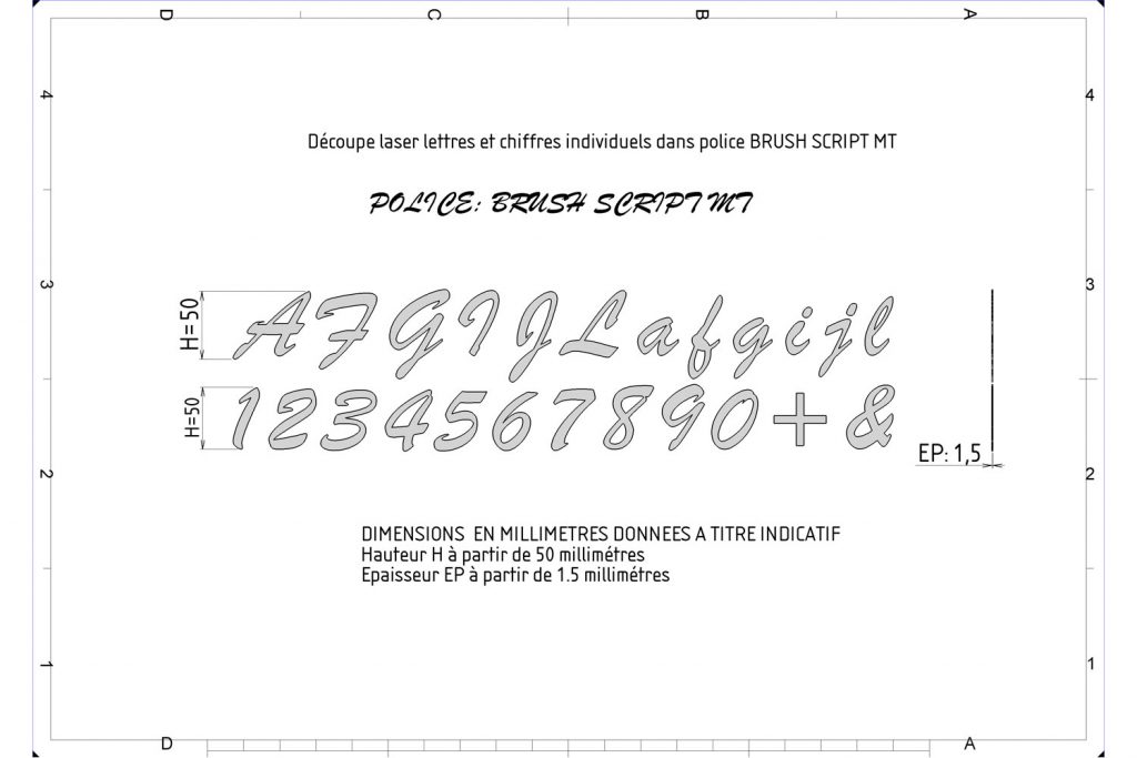 Découpe laser | Signalétique | Lettres & chiffres individuels personnalisés